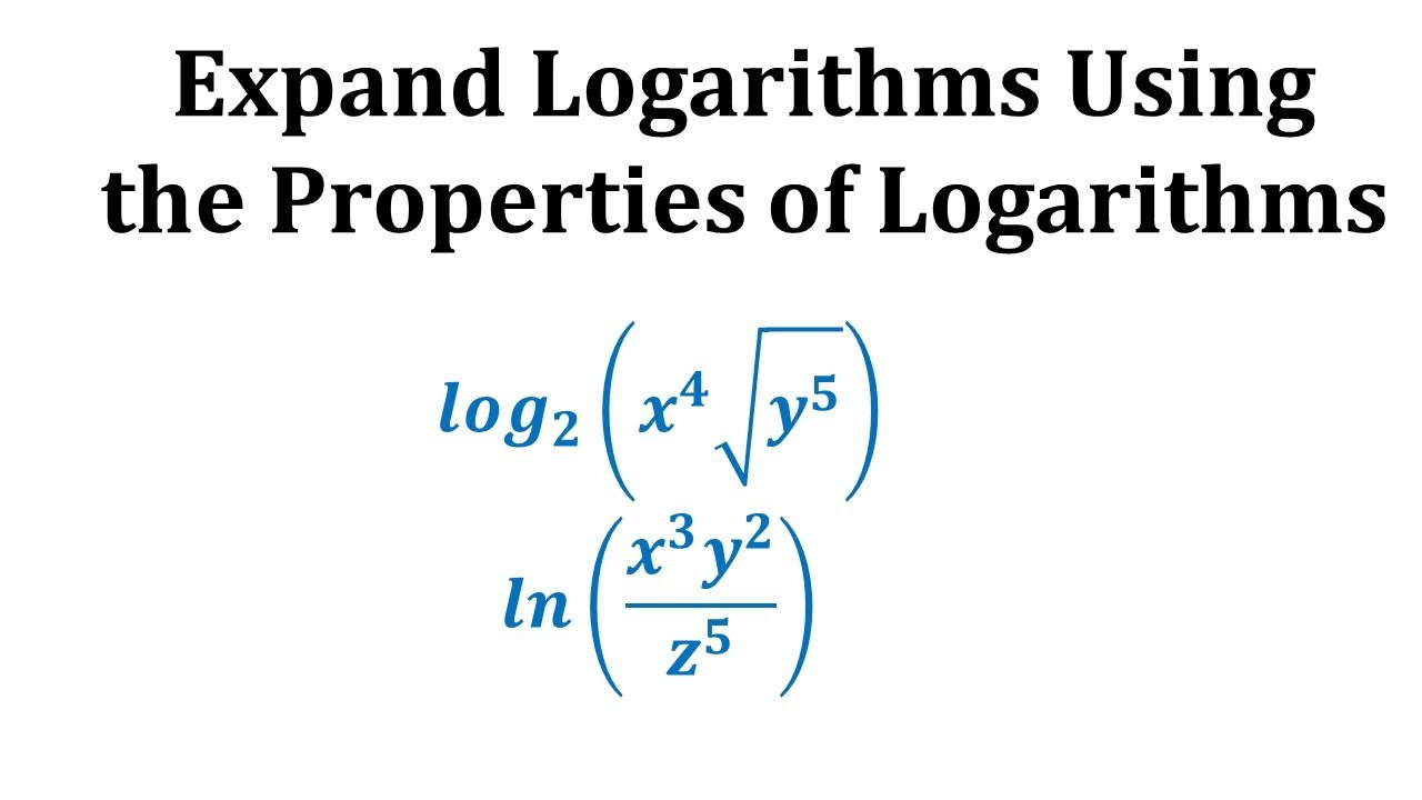 Expand Using Log Properties