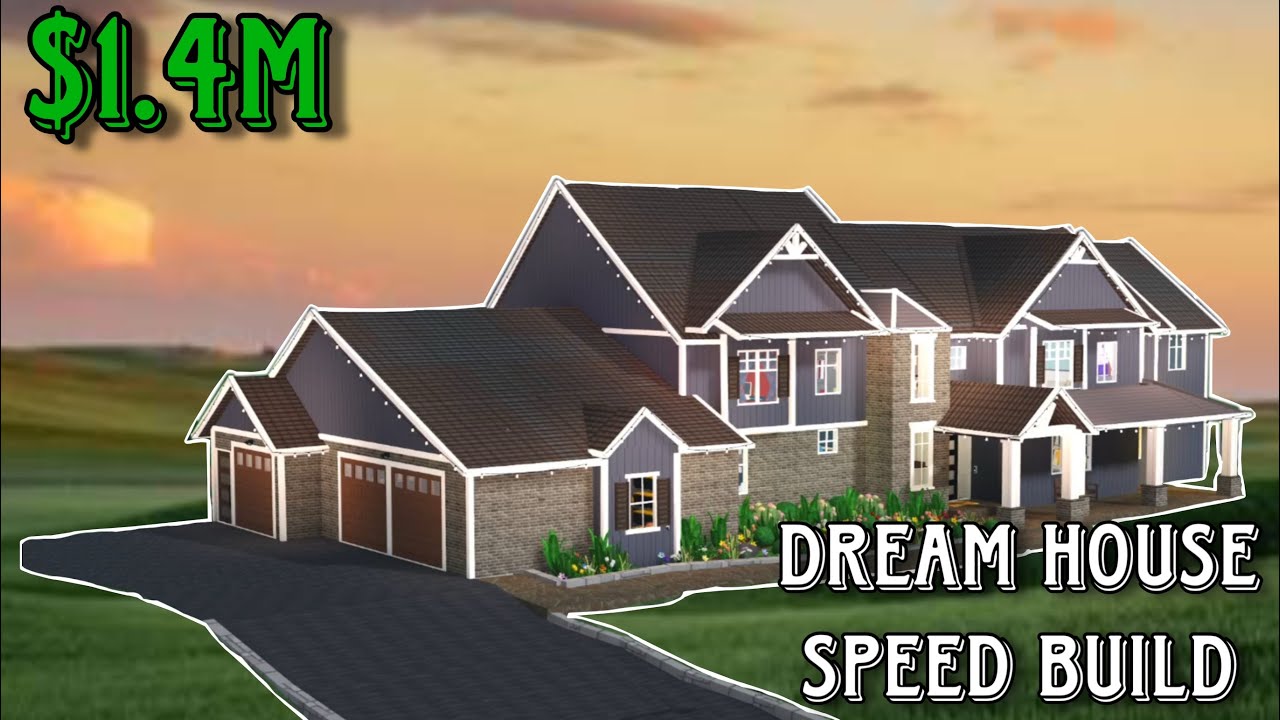 My Dream House A Bloxburg Speed Build 1 4m Youtube
