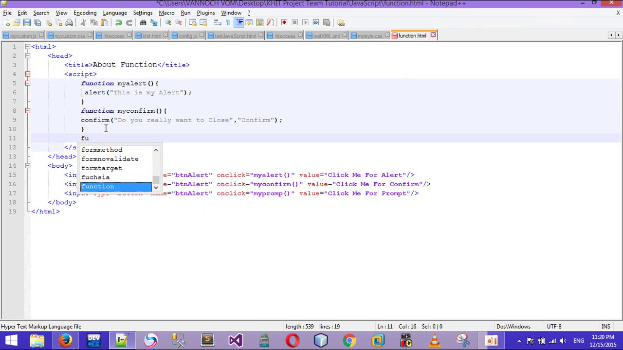 Function In Javascript In Khmer Language Youtube