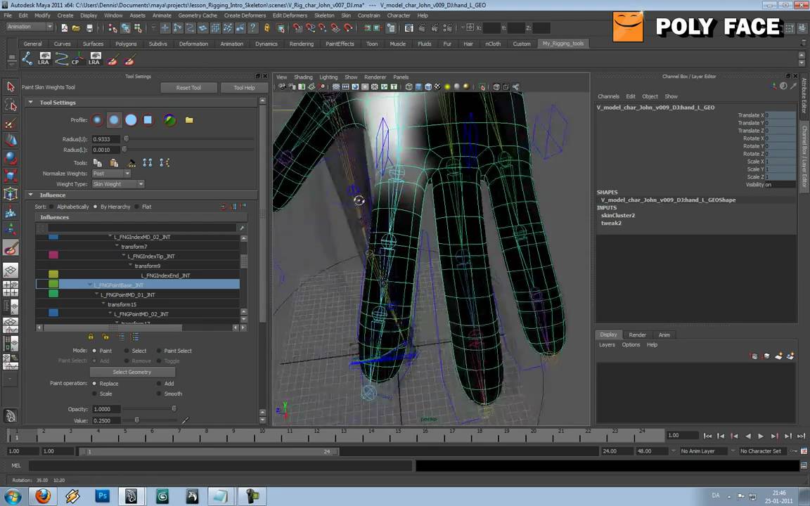 Painting Weights Maya Tutorial Youtube