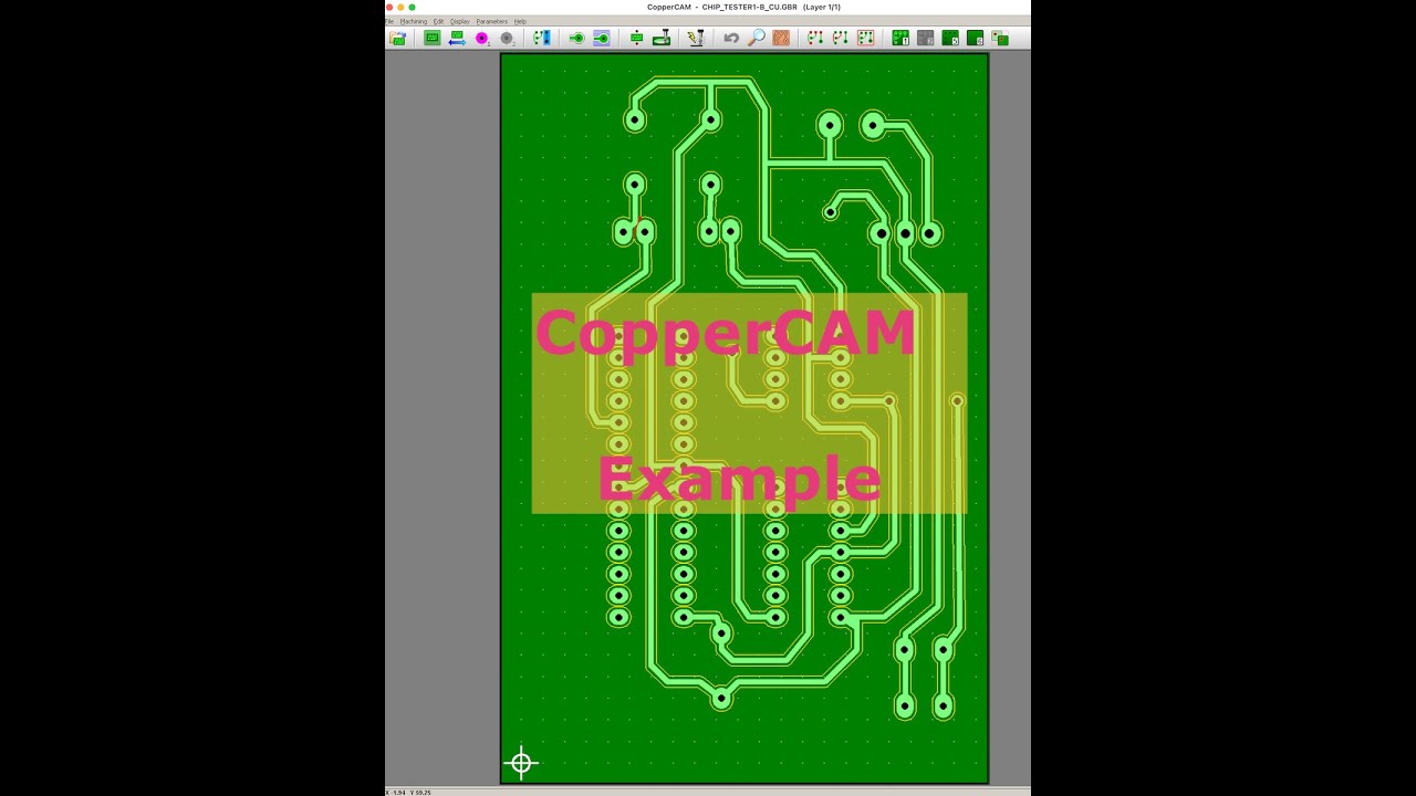 Coppercam Pcb Milling Setup Example Youtube