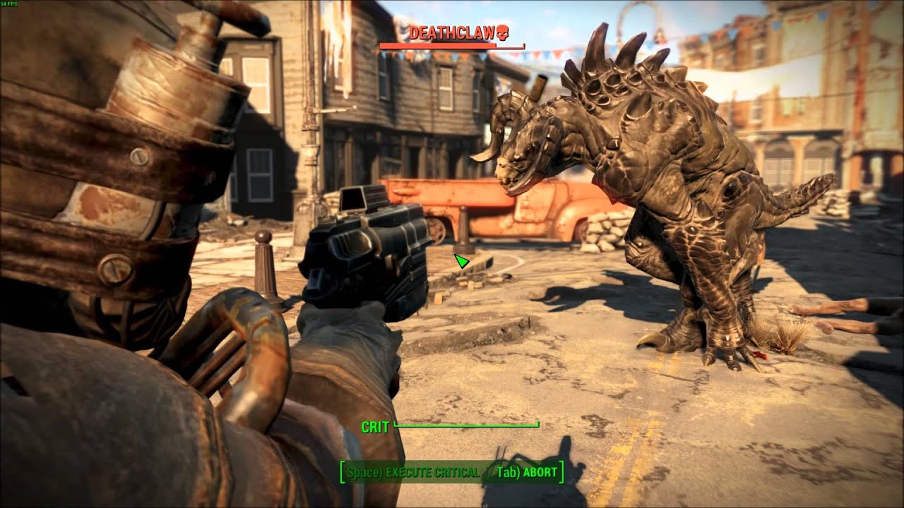 Fallout 4 First Encounter With A Deathclaw Youtube
