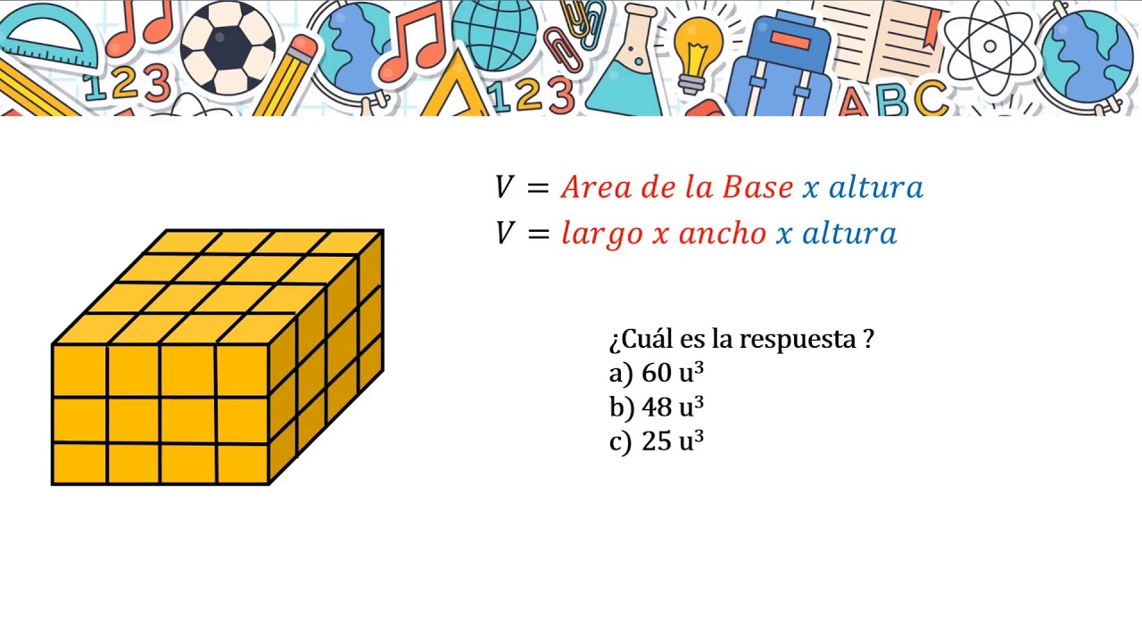 Volumen De Prismas Rectangulares Con Cubos Unitarios Youtube