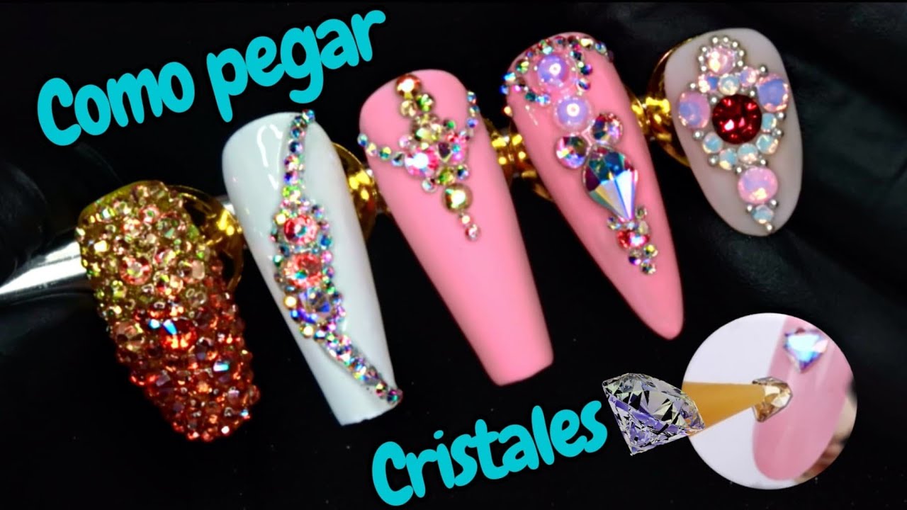 Unas Acrilicas Con Piedras De Cristal