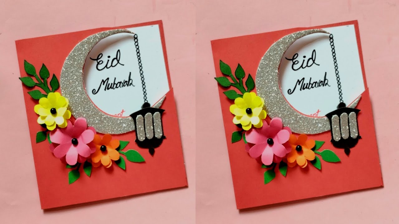 Handmade Eid Greeting Card Handmade Eid Card Ideas Eid Mubarak Card