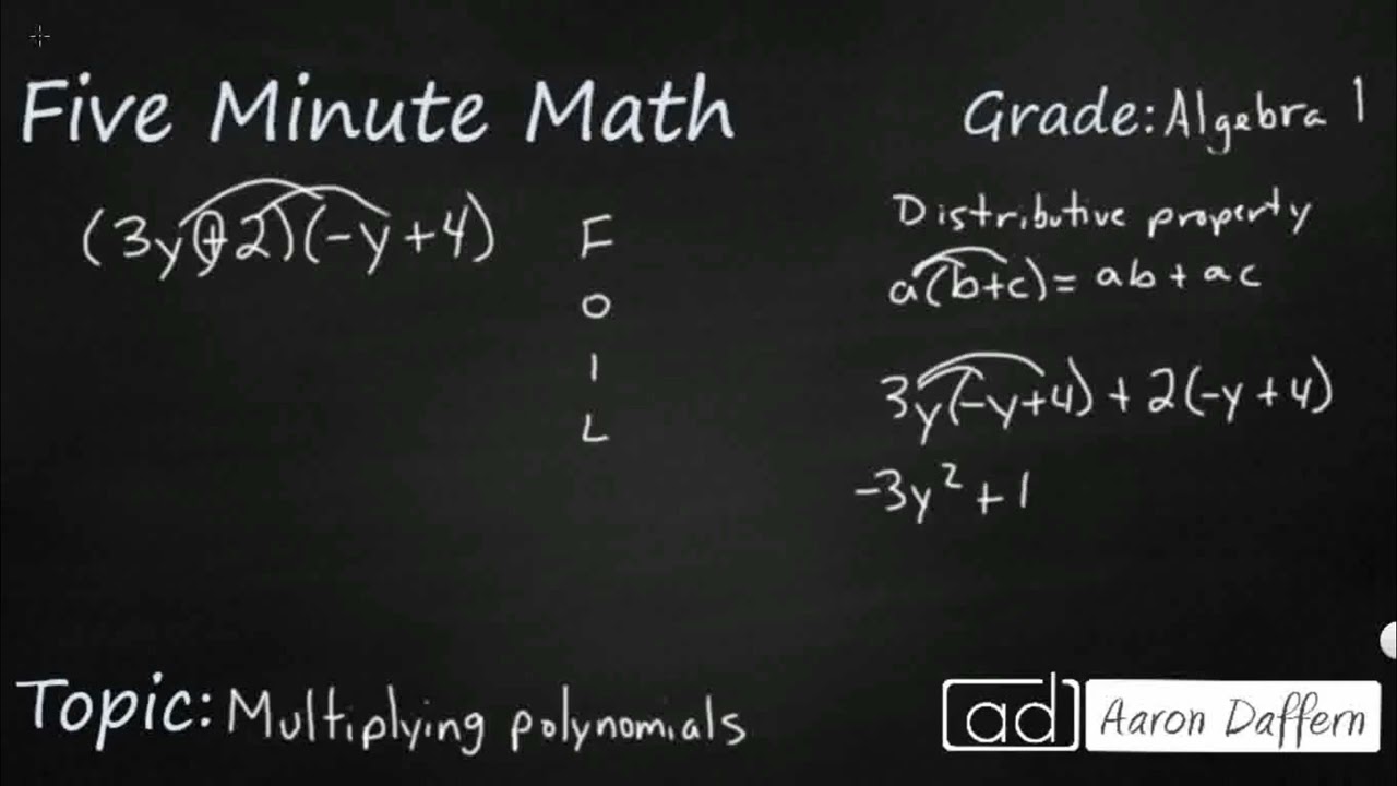 Algebra 1 Multiplying Polynomials