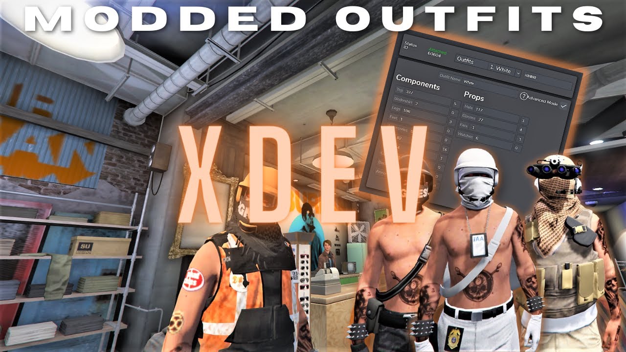 Gta V Online â Xdev Outfit Editorâ Best Beach Male Modded Outfits Using