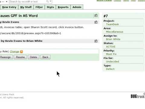 Bugtrack Demo Youtube