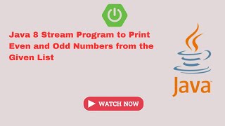 Java Program To Find All Even Odd Numbers From A List Using Java 8