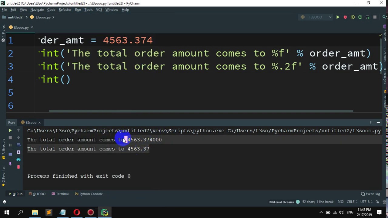 How To Display A Float With Two Decimal Places In Python Youtube