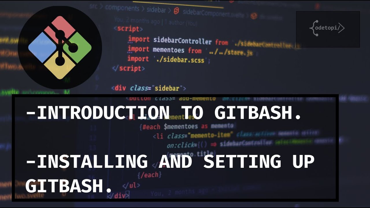 Introduction To Gitbash Installing And Setting Up 01 Youtube