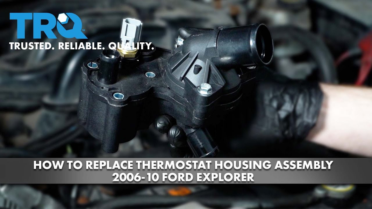 How To Replace Thermostat Housing Assembly 2006 10 Ford Explorer 1a Auto