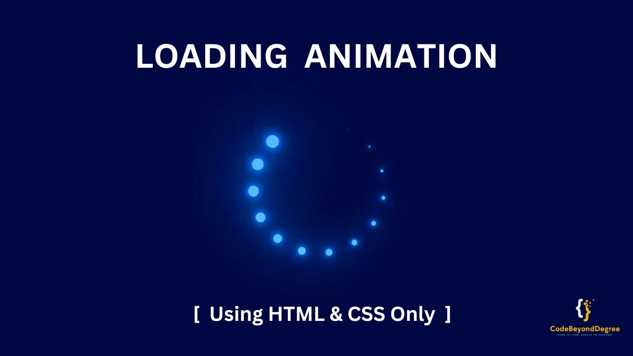 Css Loading Animation Css Animation Tutorial For Beginners Youtube