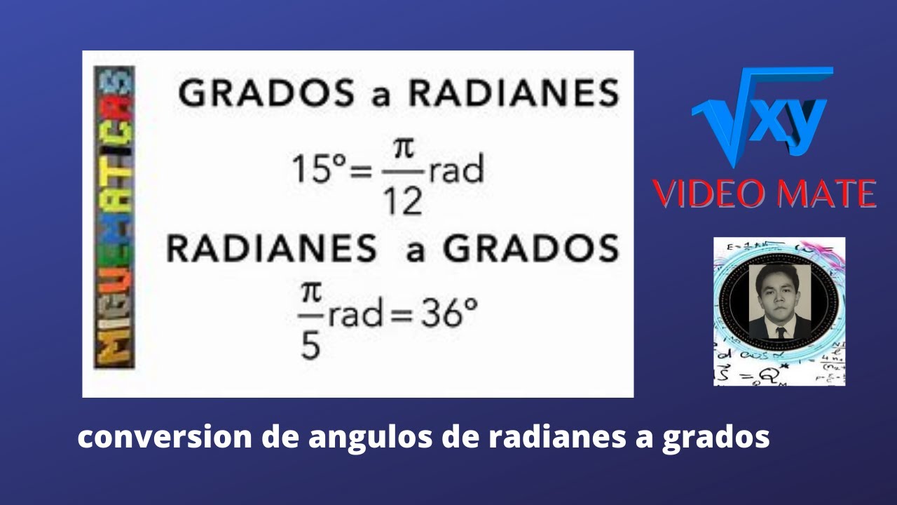 Conversion De Radianes A Grados Sexagesimales Youtube