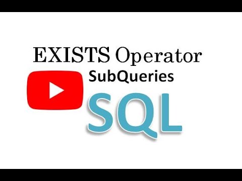 Sql Exists Youtube