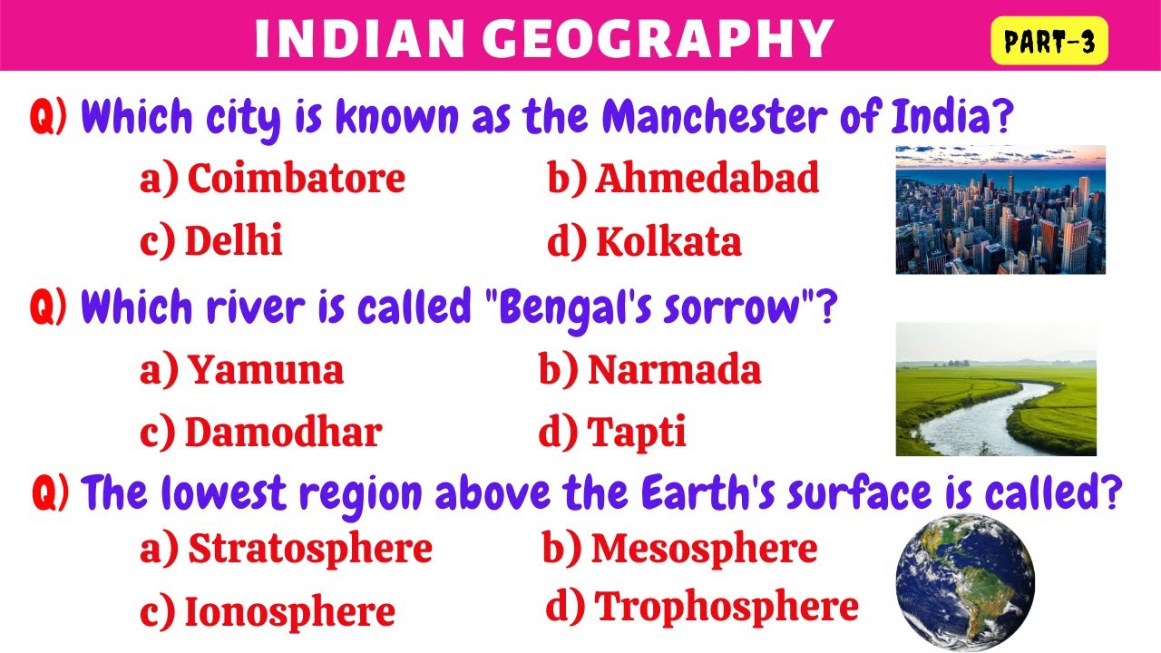 Indian Geography Questions And Answers Part 3 Geography Quiz
