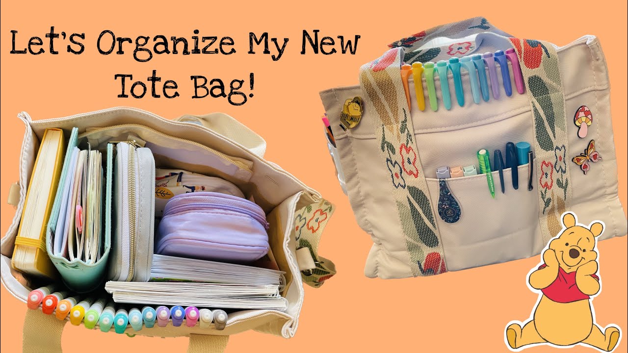 Organizing My New Tote Bag Temu Stationery Order Youtube