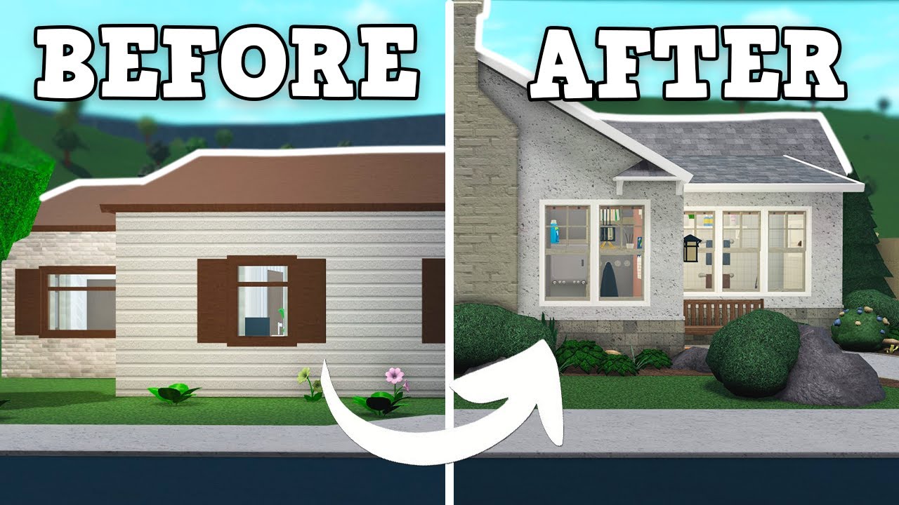 Renovating This Bloxburg Starter House Into A Realistic House Youtube