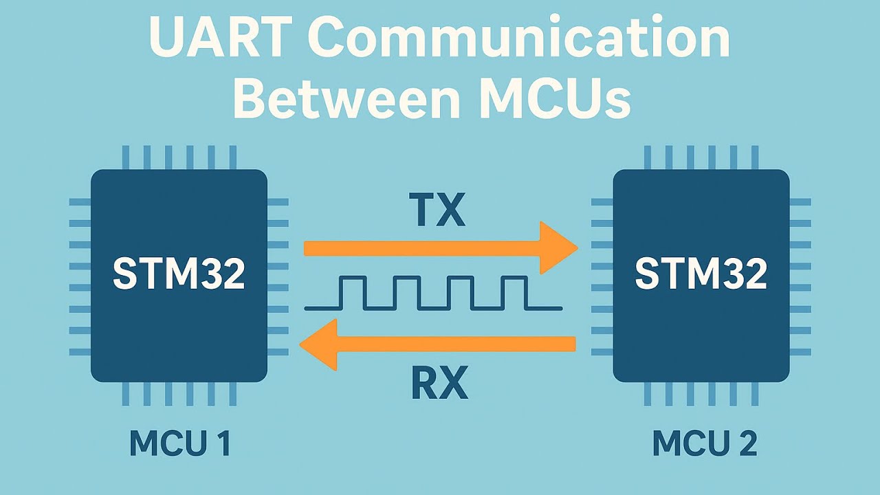 Uart Communication Between Two Microcontrollers Youtube