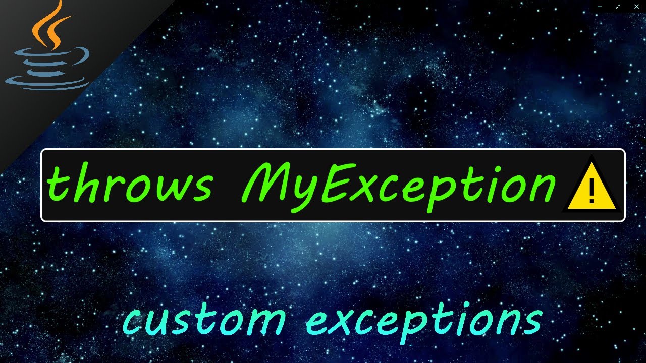 Java Custom Exceptions ёяыс Youtube