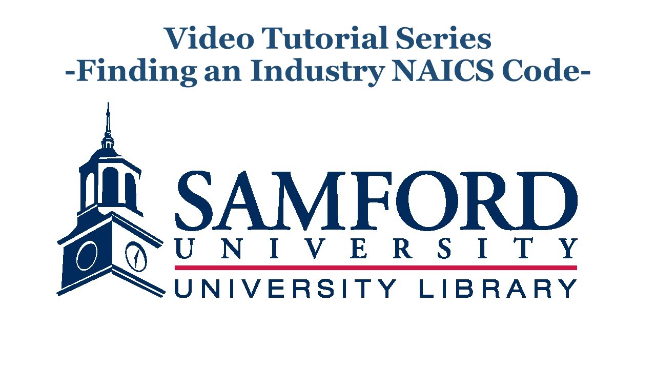 Finding Industry Naics Codes Youtube