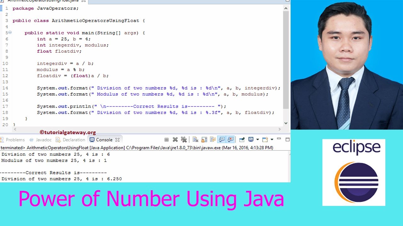 The Way How To Find Power Of Number Using Java Programming Youtube