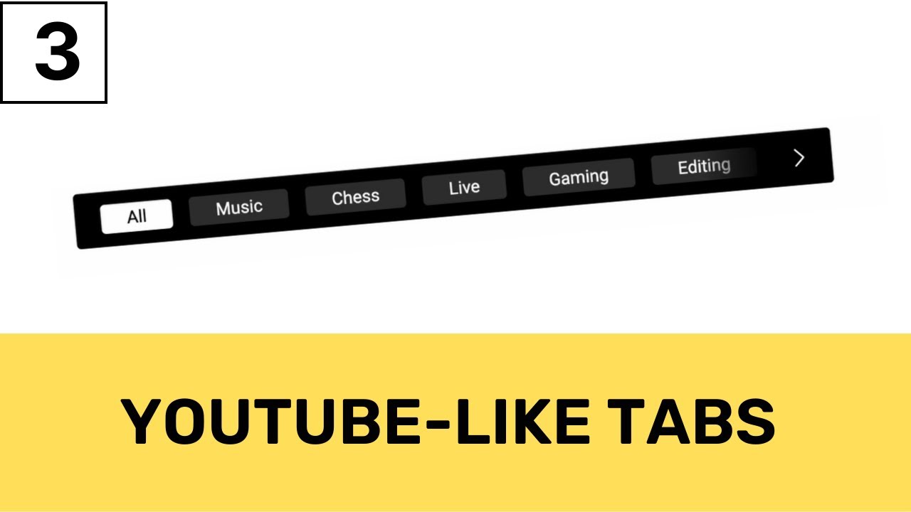 How To Design Scrollable Slider Tabs Like Youtube Using Html Css Js