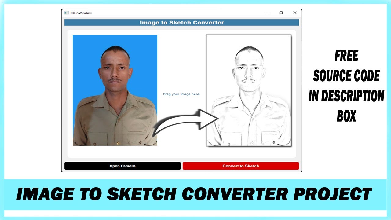Image To Sketch Converter Using Python Opencv Pyqt5 Numpy