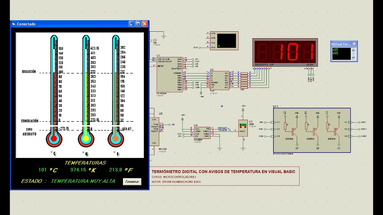 Termómetro Digital Con Avisos De Temperatura En Visual Basic Youtube