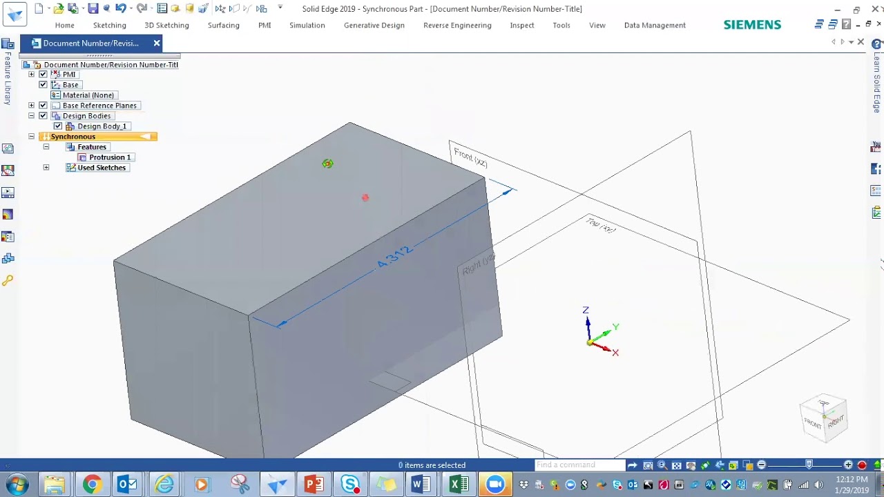 Siemens Solid Edge Access Tutorial Sketching Youtube