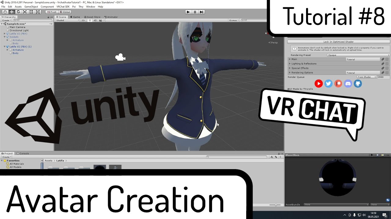 Tutorial Avatare Erstellen Für Vrchat Folge 8 Shader Einstellen In