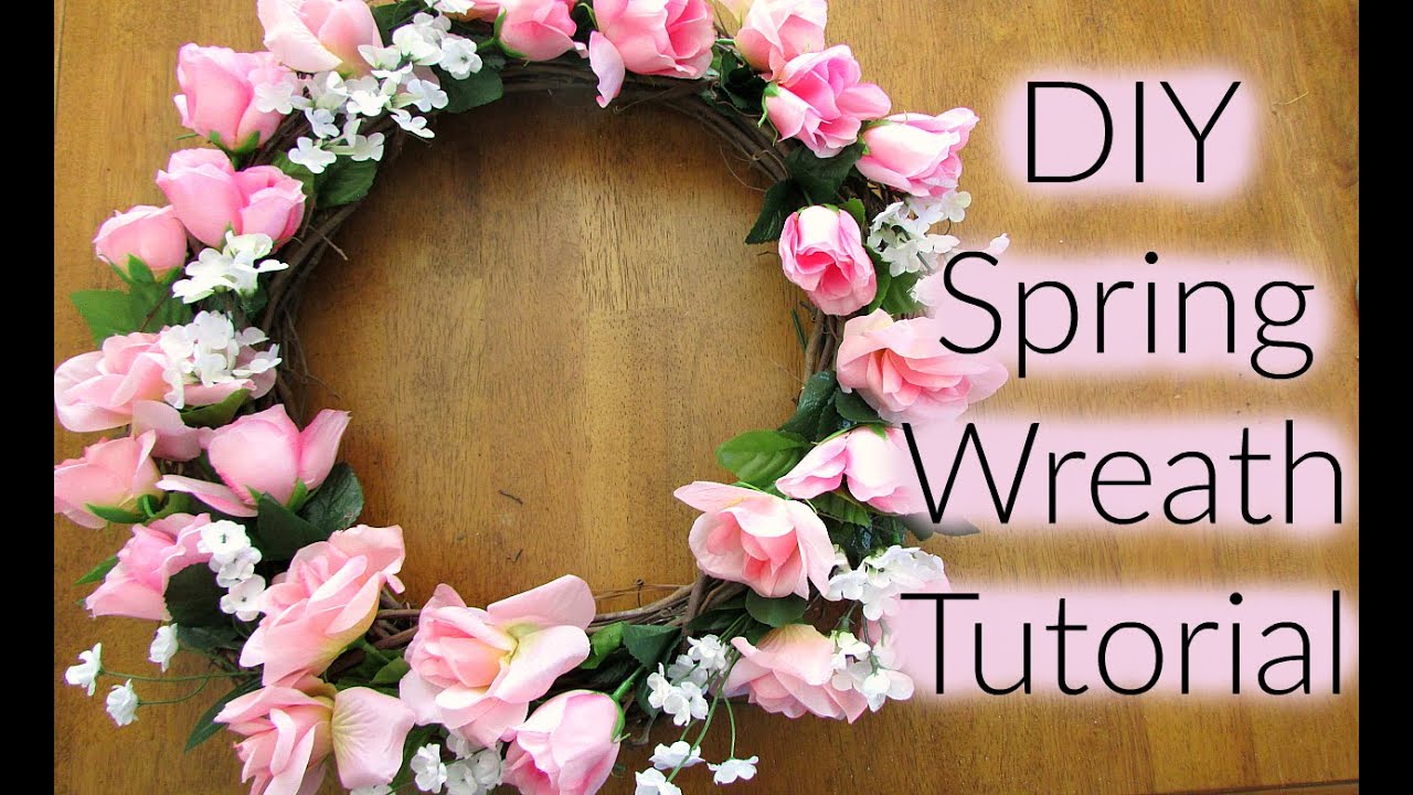 Dollar Tree Diy Spring Wreath Tutorial Life With Sarah Youtube