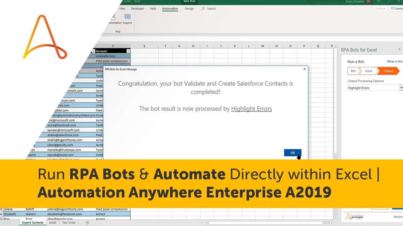 Excel Rpa Bots Automate Directly Within Excel Automation Anywhere