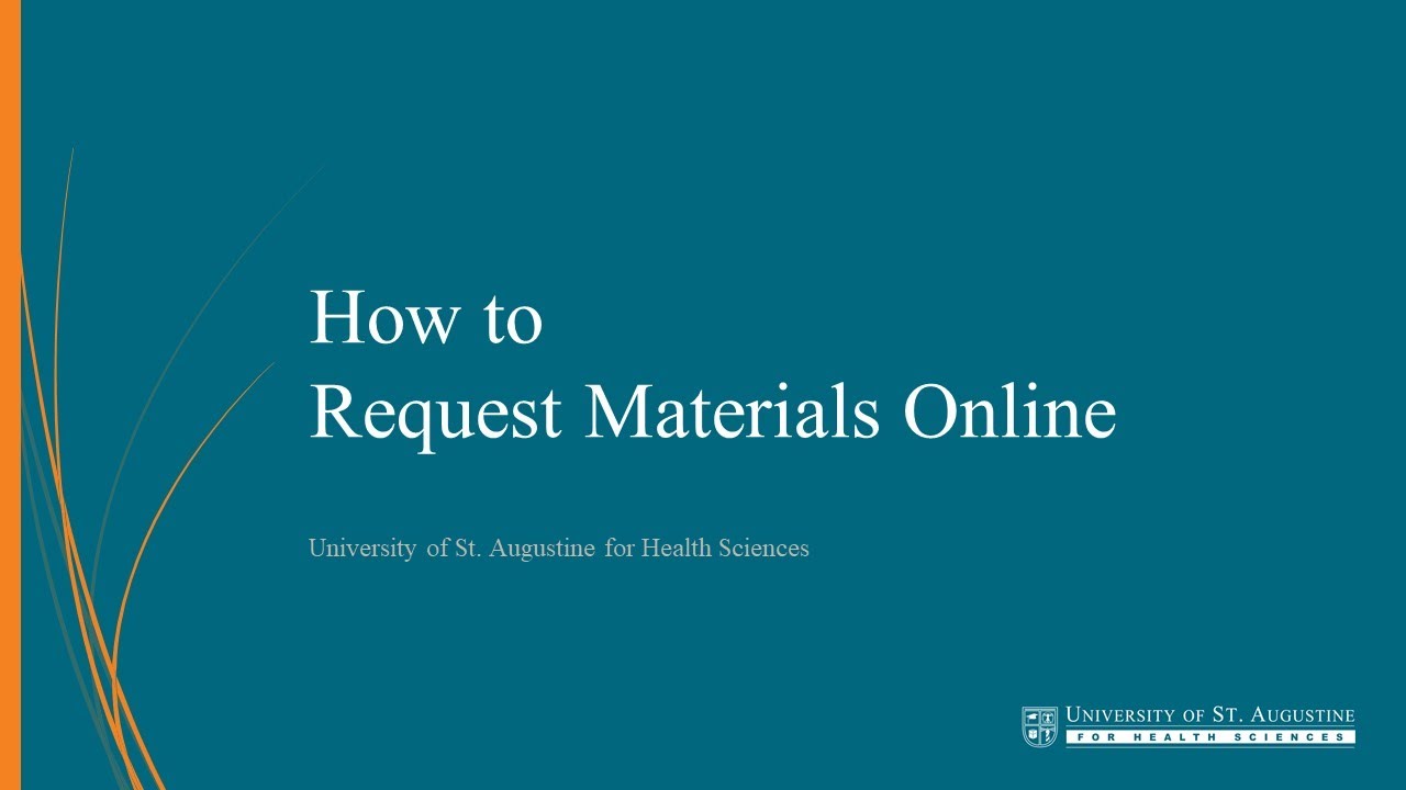 How To Request Materials Online Youtube