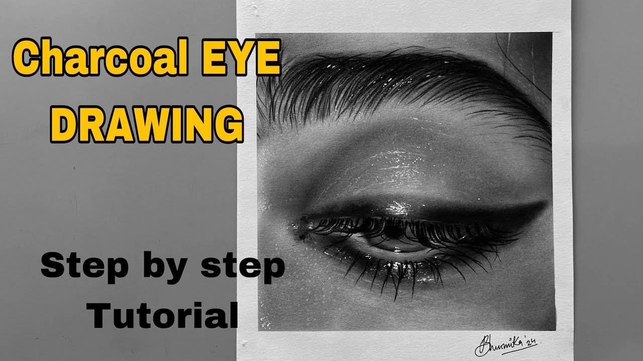 Charcoal Eye Drawing Tutorial Youtube
