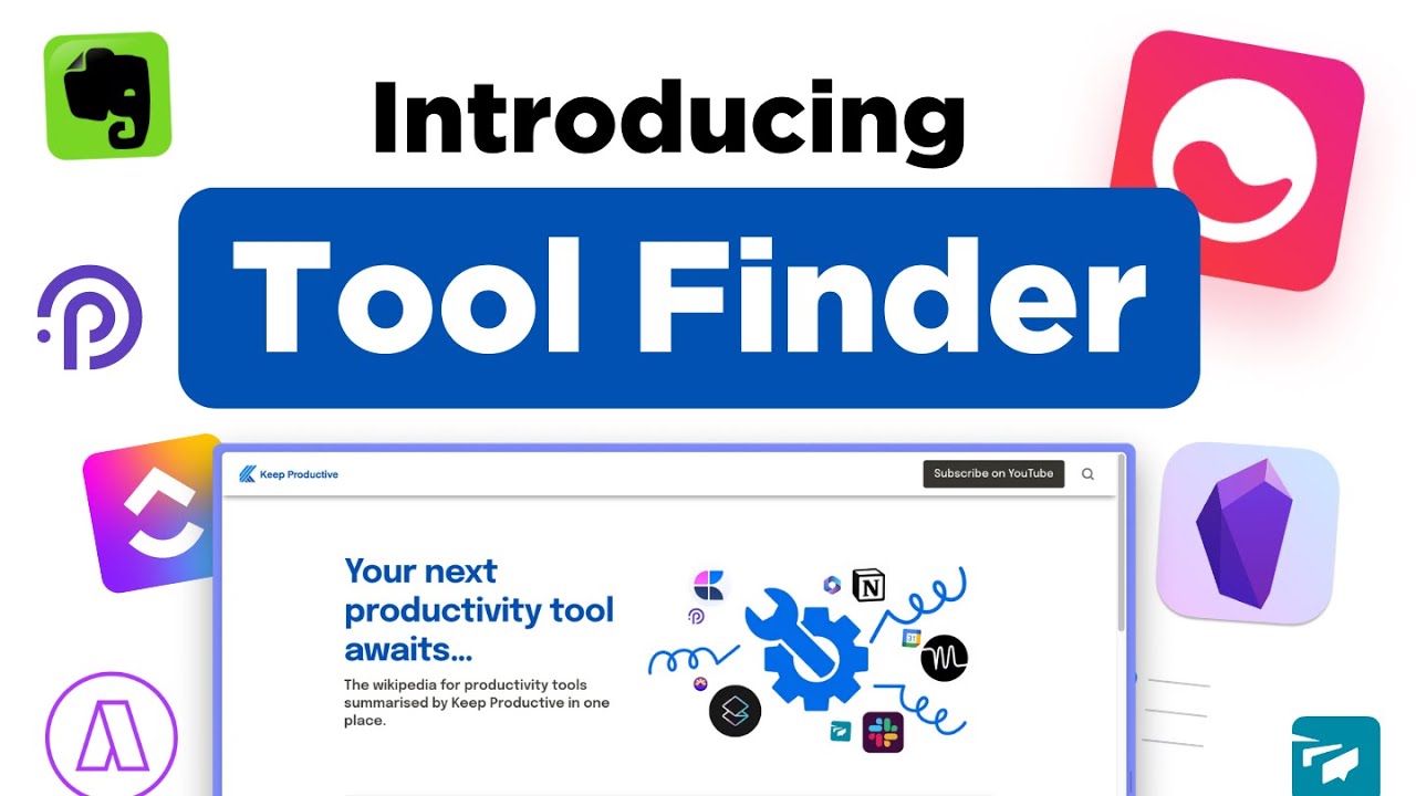 Find Productivity Tools Fast With Tool Finder Youtube
