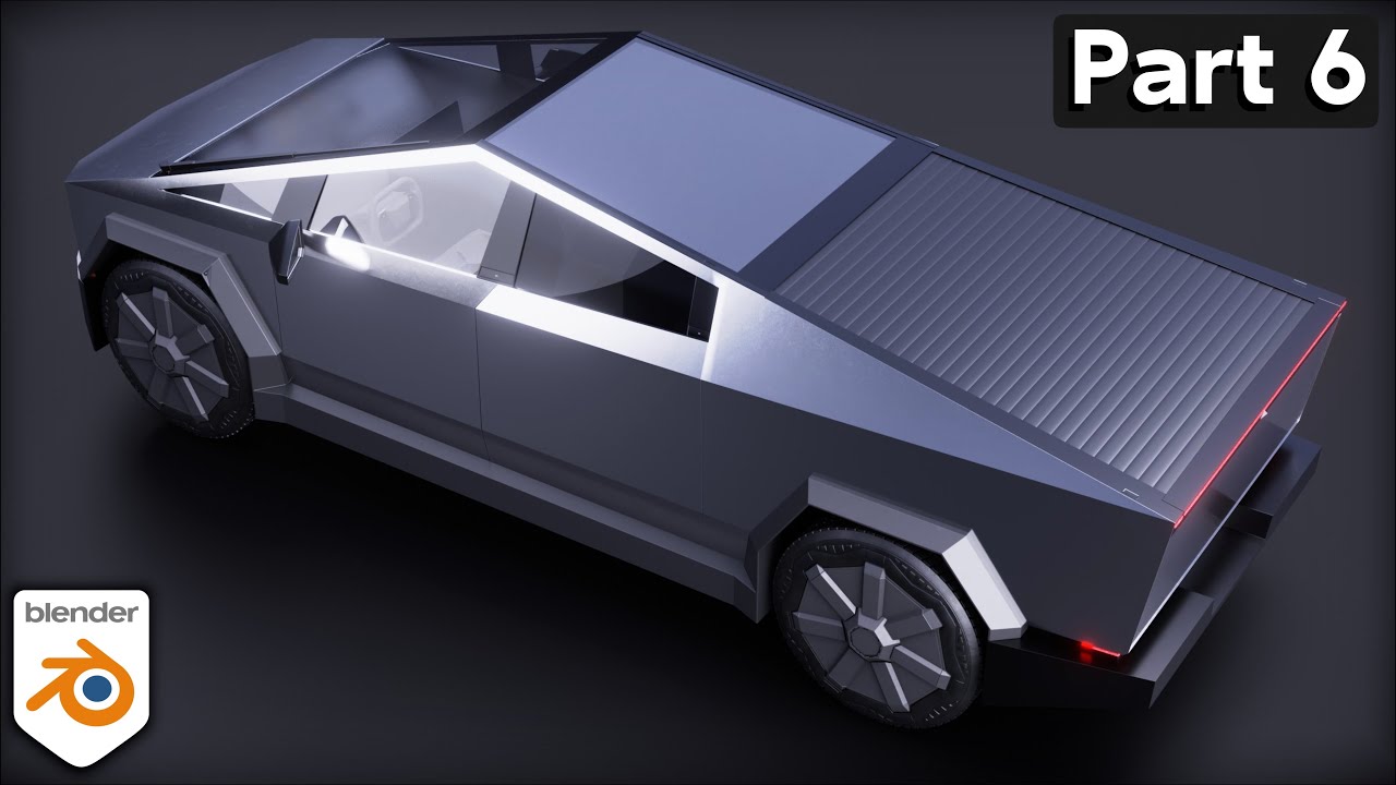 Creating A Tesla Cybertruck Part 6 Blender Tutorial Youtube