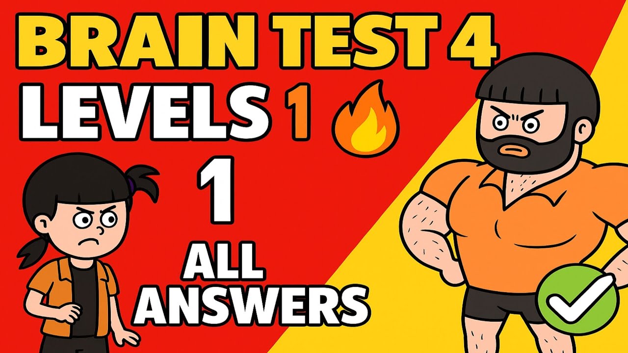 Brain Test 4 Walkthrough Level 1 4 All Answers Solutions Youtube