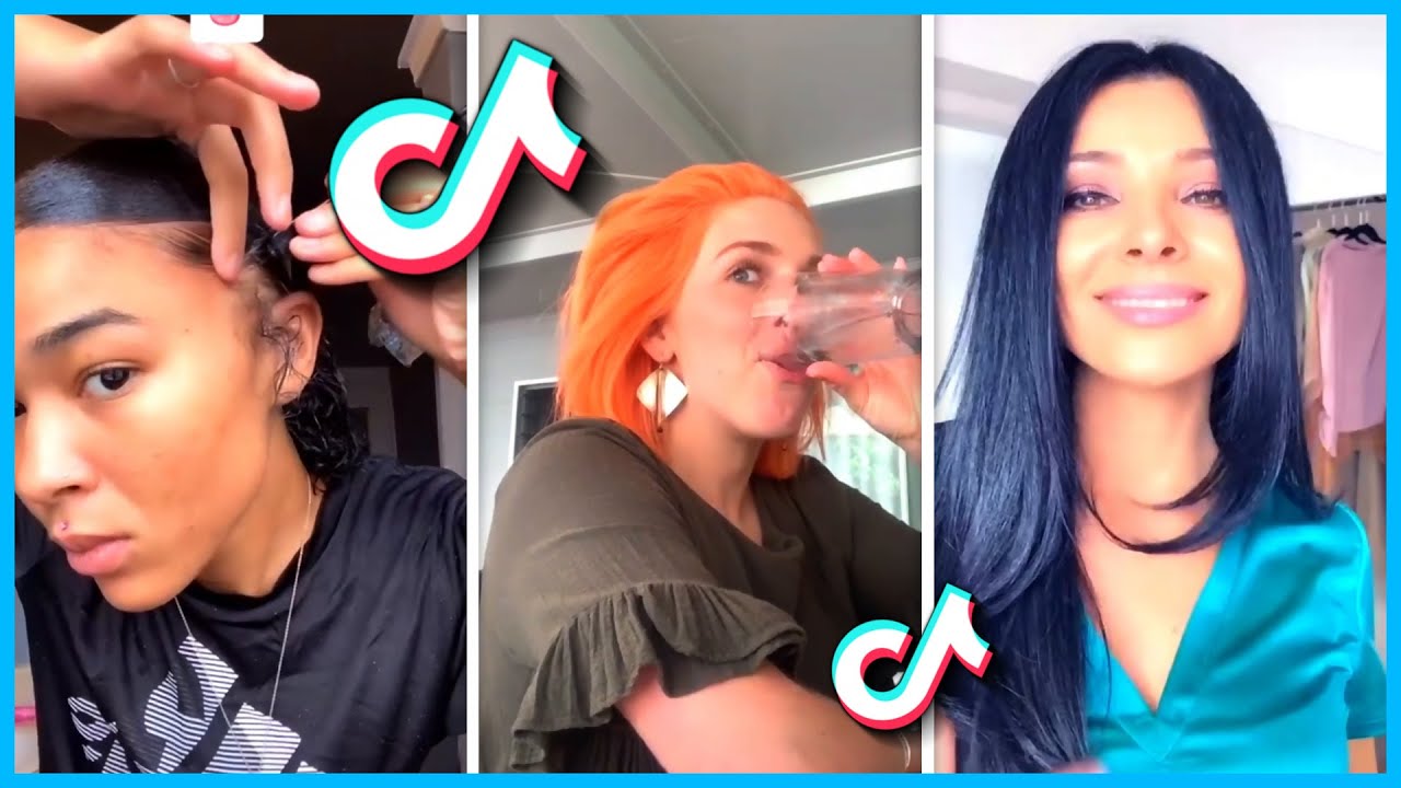 Tik Tok Hair Challenge Hair Color Transformation Tiktok Hairstyles