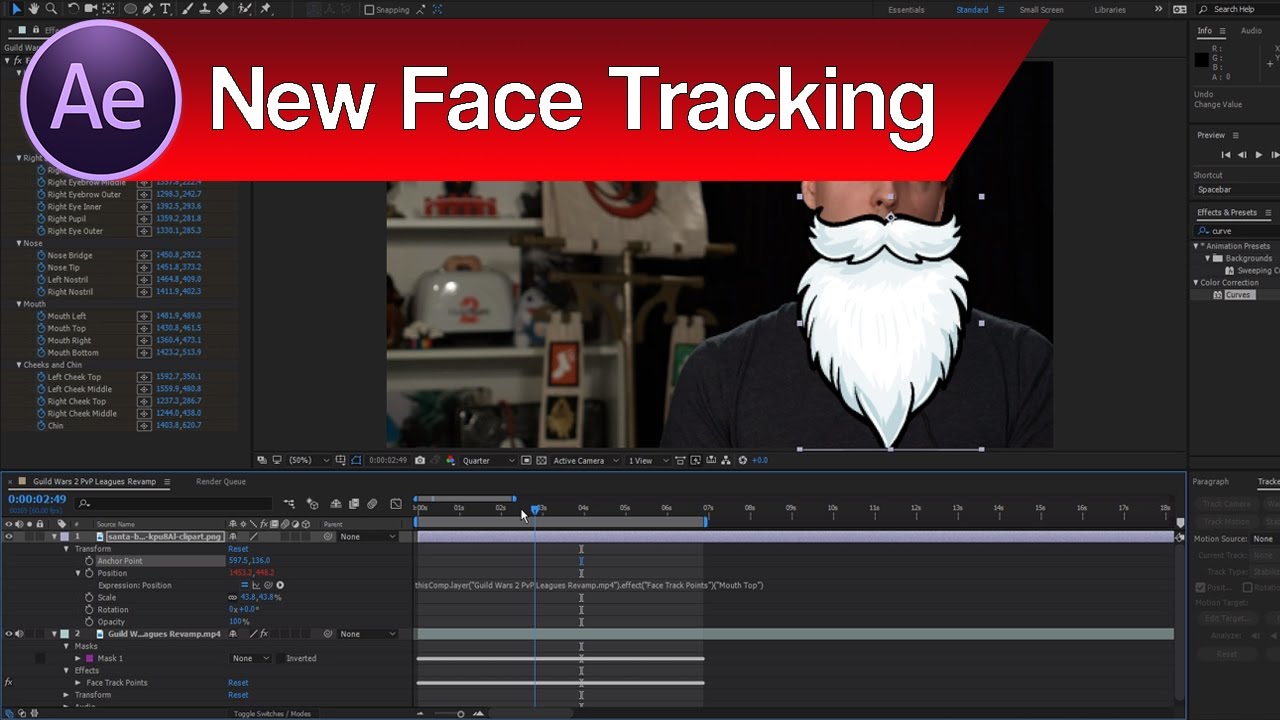 Face Track In Adobe After Effects Facial Motion Capture After Effects