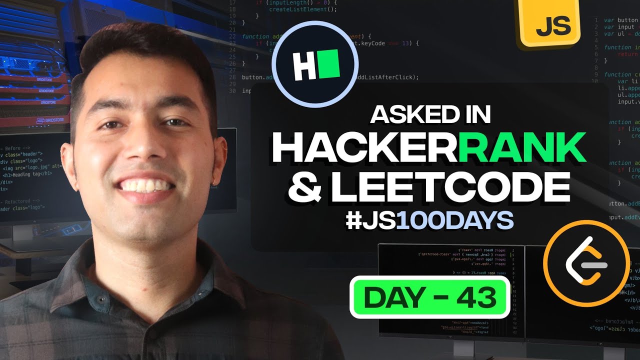 100 Days Of Javascript Coding Challenges From Hackerank Leetcode