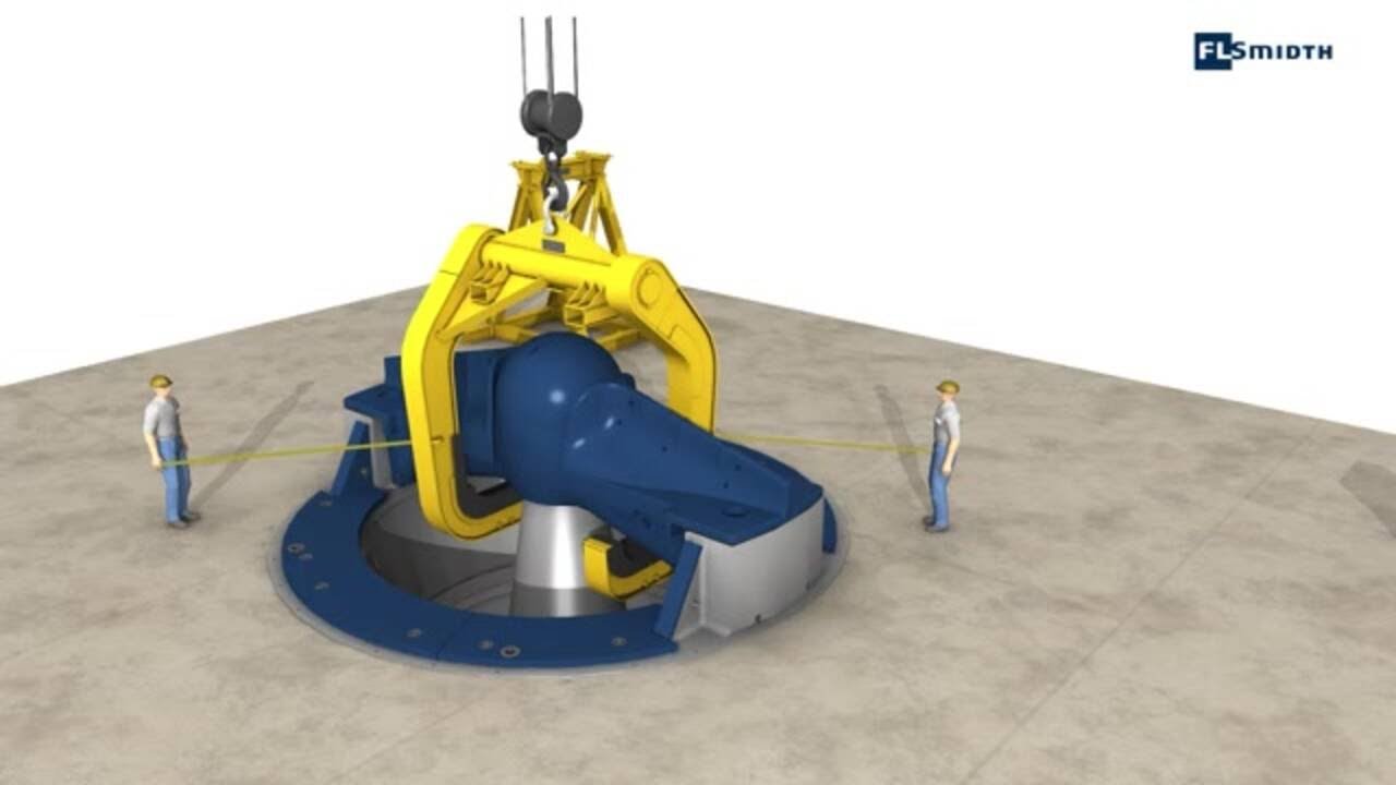 Flsmidth Spider Hook For Gyratory Crushers Youtube