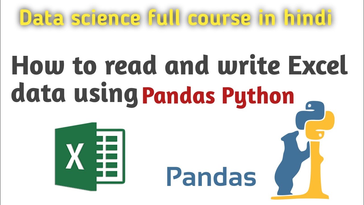 How To Read And Write Excel Data Using Pandas Python Youtube
