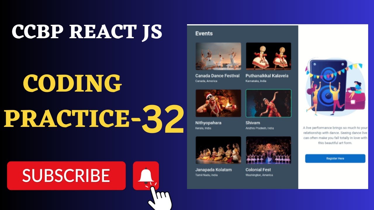 Events Coding Practice 32 React Js Nxtwave Ccbp 4 0 Youtube