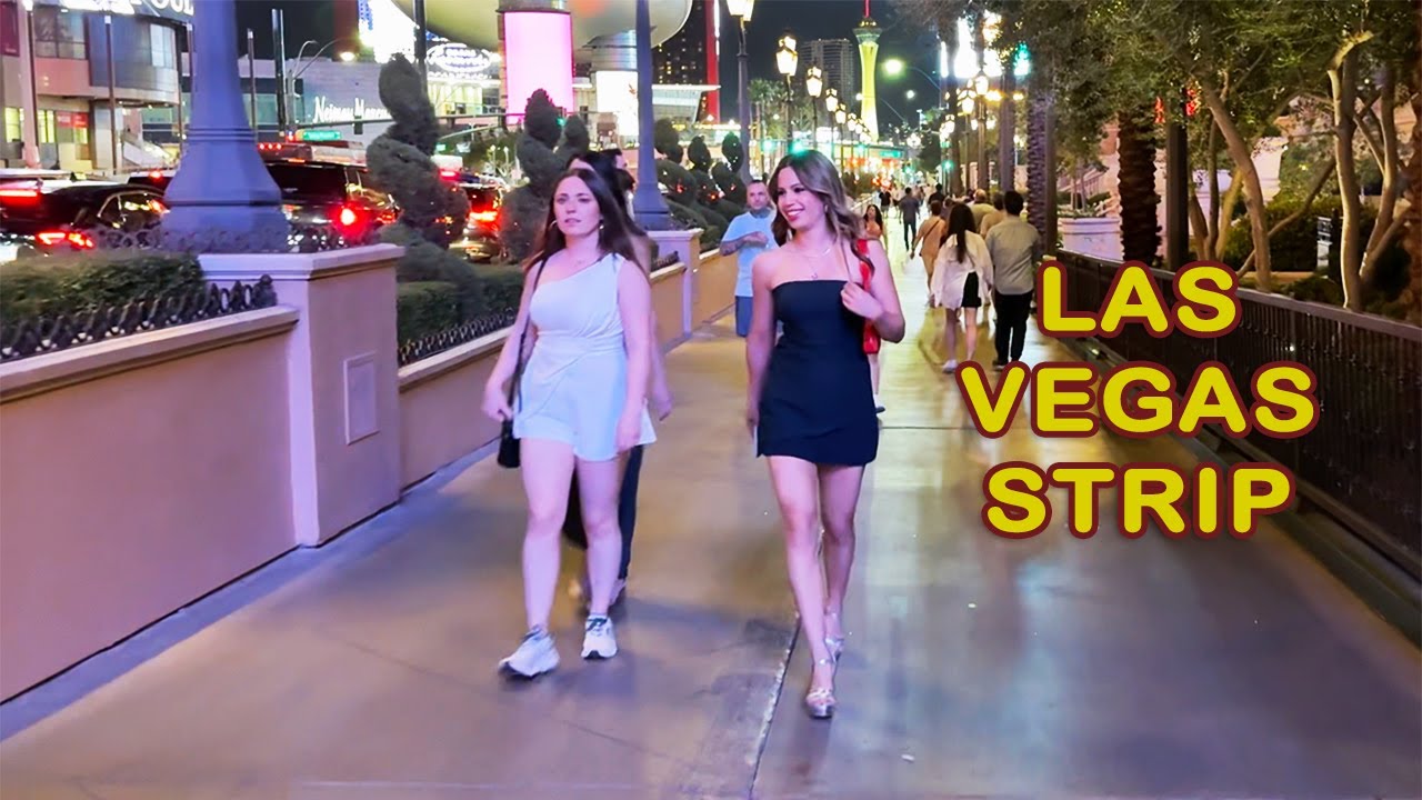 Las Vegas Strip Night Walk 4k Youtube