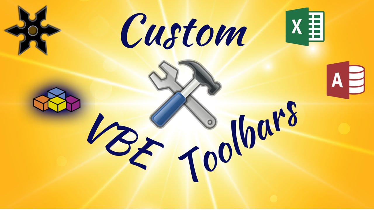 How To Create A Custom Visual Basic Editor Toolbar Youtube