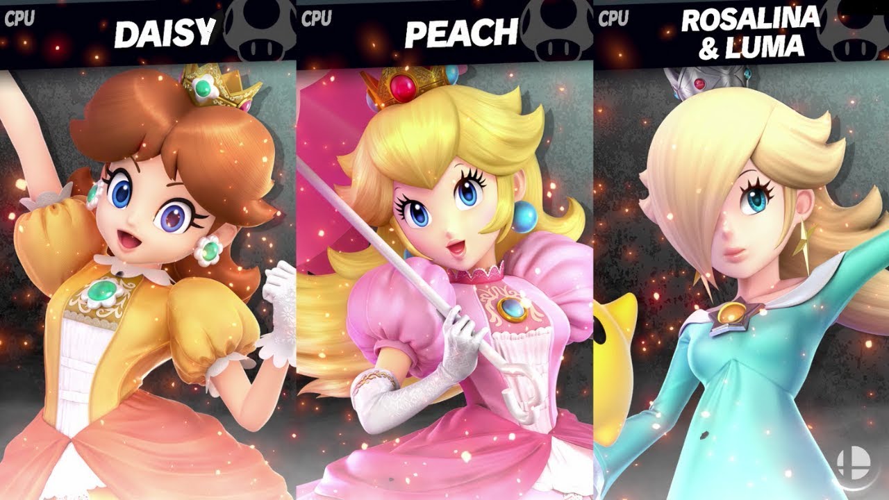 Super Smash Bros Ultimate Daisy Vs Peach Vs Rosalina Youtube