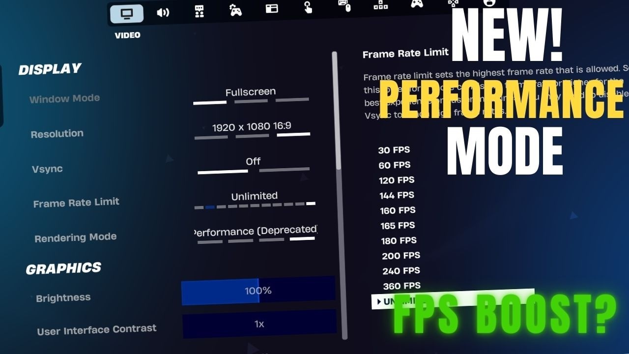Legacy Vs New Performance Mode In Fortnite Real Fps Difference Youtube