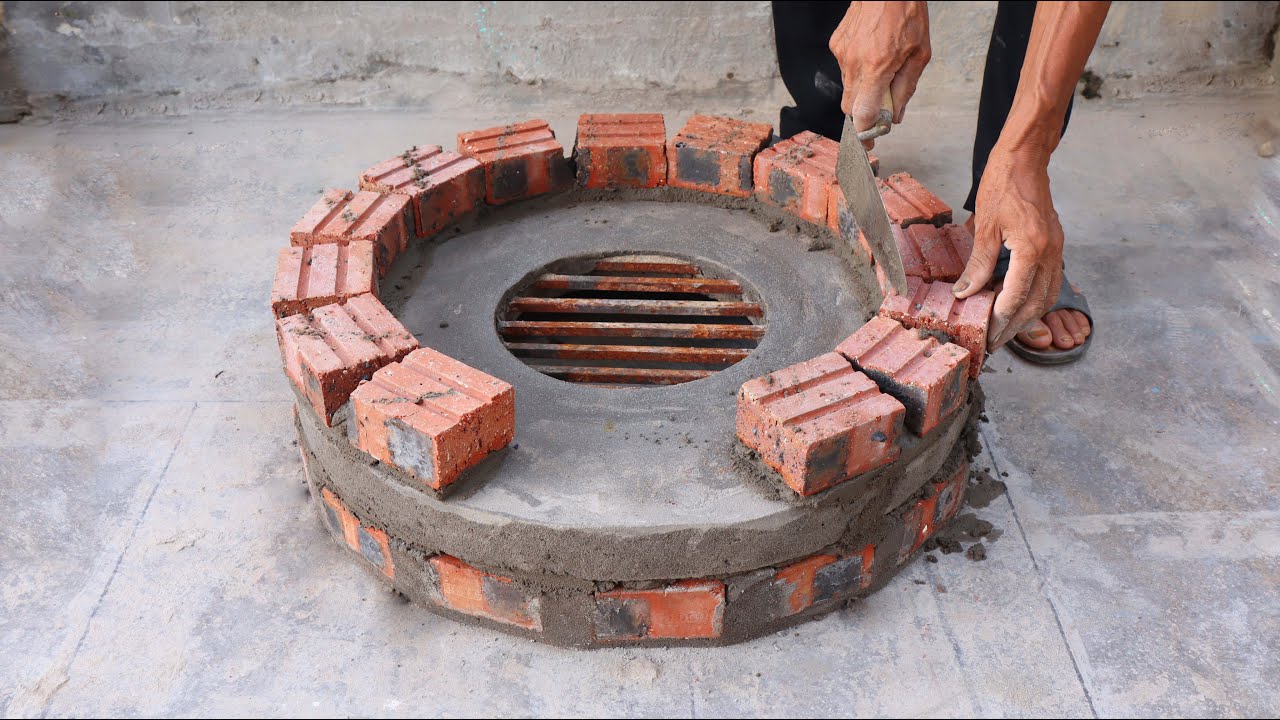 Design Build A Simple Beautiful Smokeless Wood Stove From Red Bricks