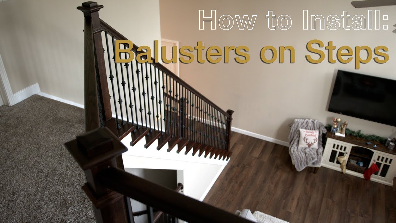 How To Install Iron Balusters On Steps Youtube